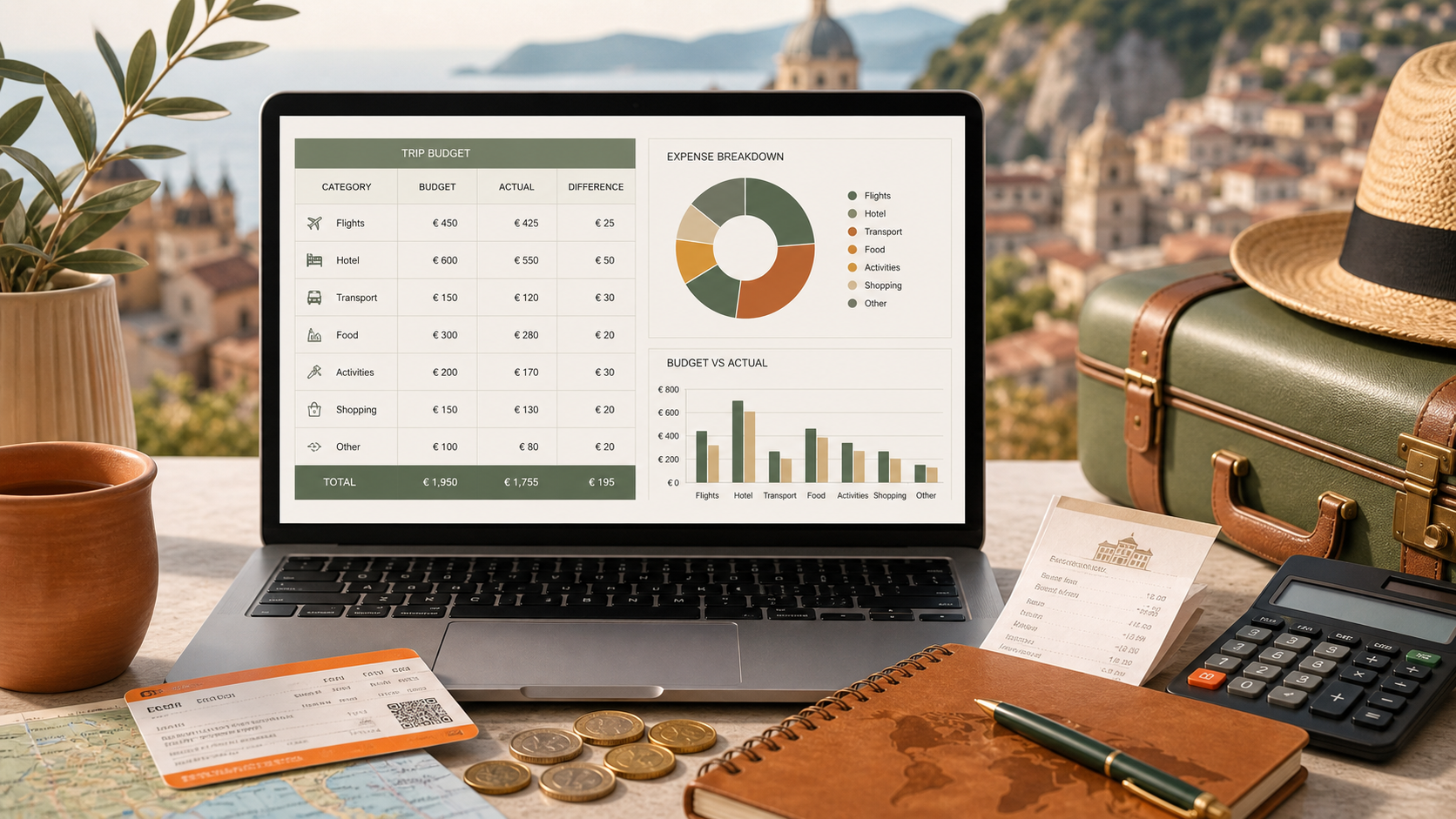 Free Travel Budget Template for Excel | Trip Expense Tracker | Chasing ...